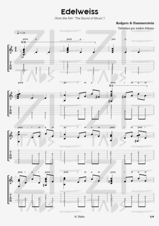 Edelweiss (from the film "The Sound of music"), Rodgers & Hammerstein ...